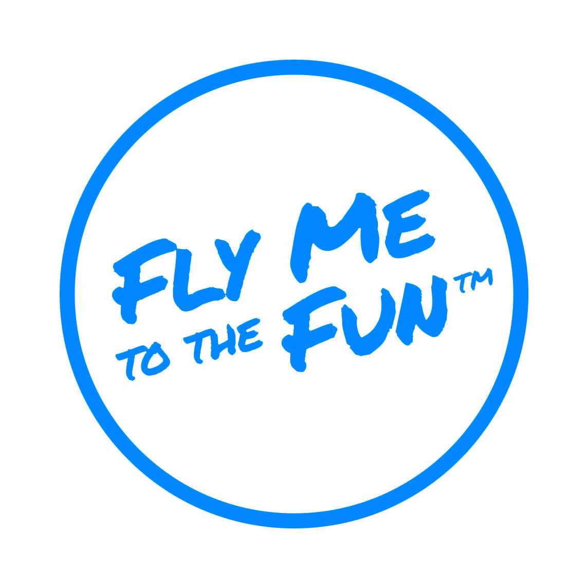 Flyme Logo Fly Me To The Moon. Hand Drawn Modern Typography. Lettering